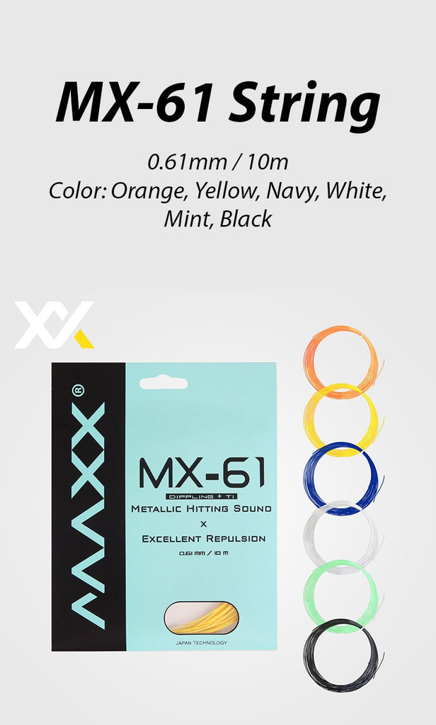 Maxx Sports performance Badminton String MX61 0.61mm | badminton racket ...