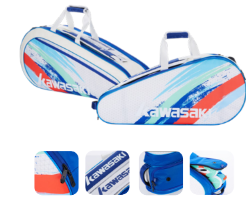 Kawasaki badminton bag KBB-8691-WHITE/BLUE | badminton racket review