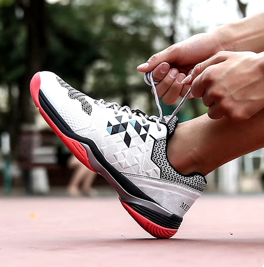 Badminton Value Shoes - Unisex - White/Red - Medaron | badminton racket ...